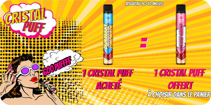 Ecigplanete: 🚨 😱1 Cristal puff acheté = 1 Cristal puff offert | Milled